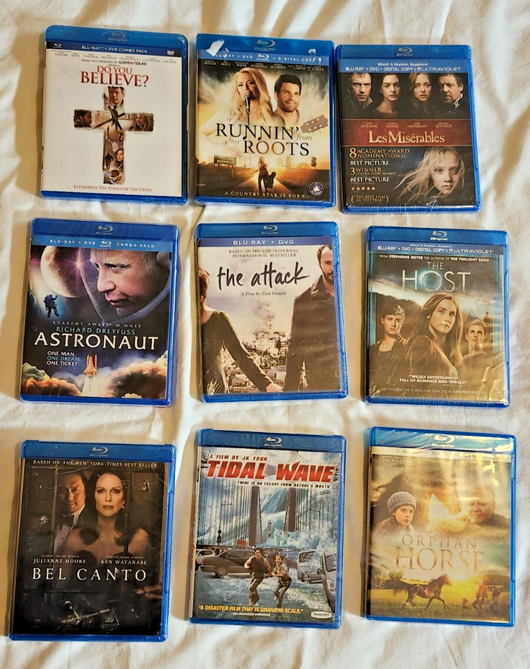 Lot of 35 Blu-ray DVD movies-New-Sealed-Mix of Combos-Digital copy-HD | eBay