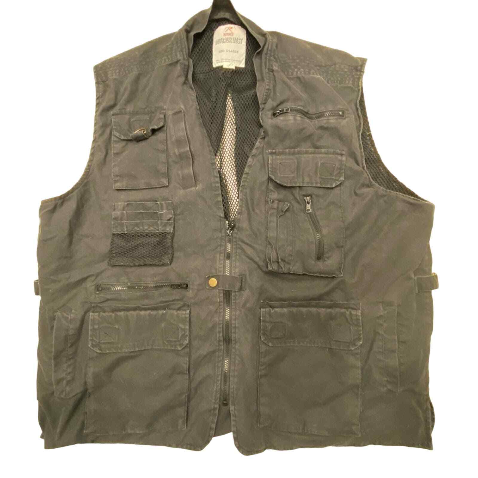 Rothco Deluxe Safari Outback Hunting Vest Black 100% … - Gem