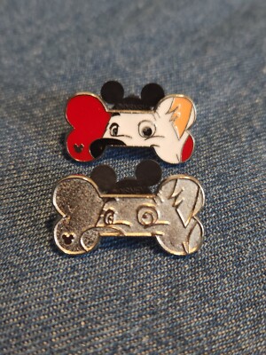 Disney Trading Pin - Hidden Mickey - Dog Bones - Bolt/Chaser - Lot of 2 ...