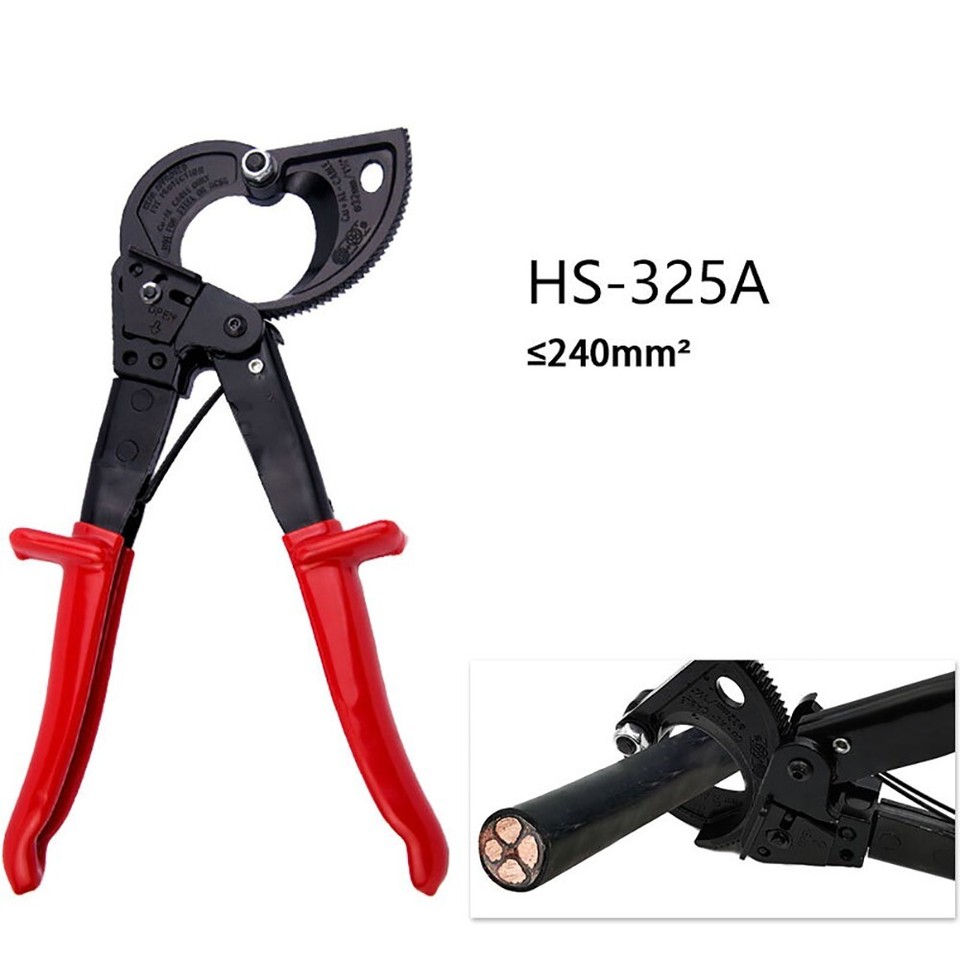 Manual Cable Scissors Heavy Duty 240MM2 Ratchet Cable Cutter Wire ...