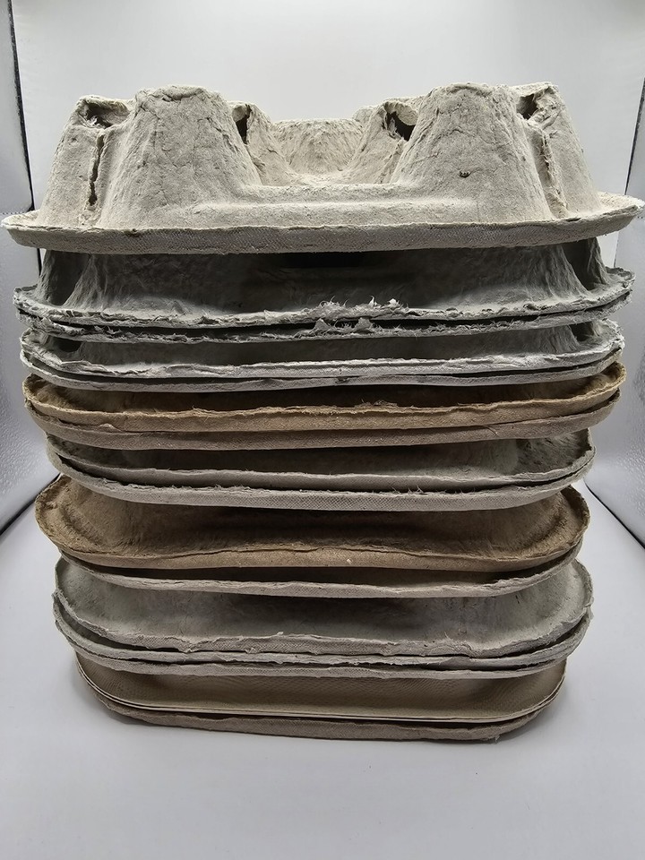 16 Count 4 Cup Drink Carrier Cup Holder Cup Carry Tray Biodegradable ...