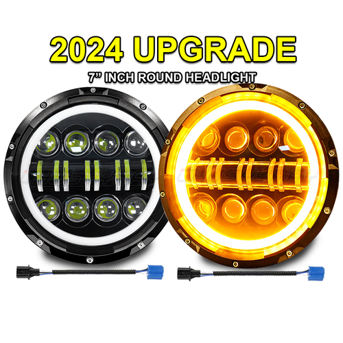 7" Round Led Headlight Hi/Lo Beam fit Chevrolet Chevy II/Nova 1969-1979 ...