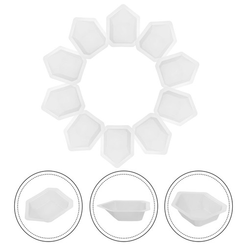 10pcs Lab Weighing Boats Weigh Plates Sample Weighing Trays Portable ...
