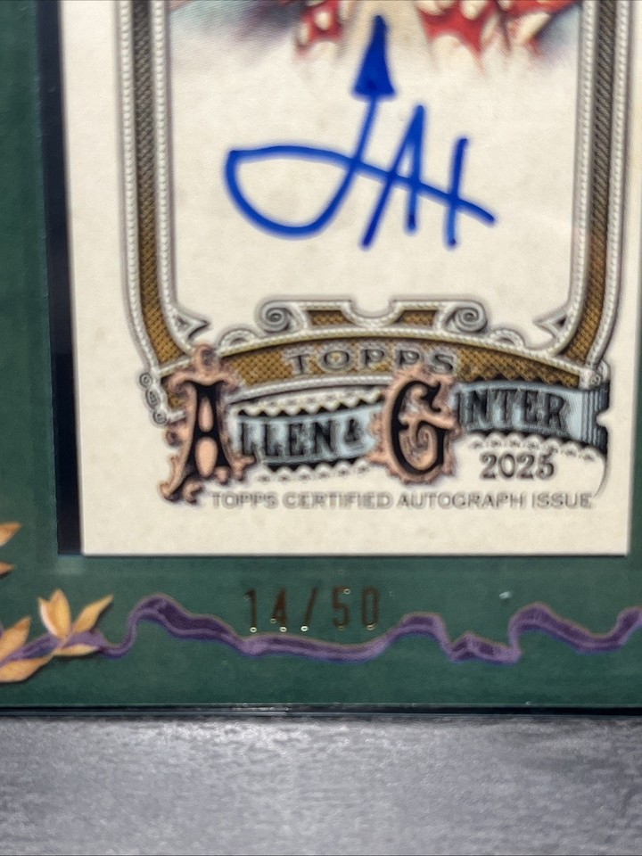 2025 Topps Allen & Gunter JAX GREEN Mini Framed Star Auto #/50 MLB ...
