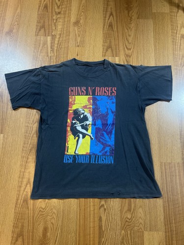 Vintage 1992 Guns N Roses Use Your Illusions Band Shirt Brockum Size L ...