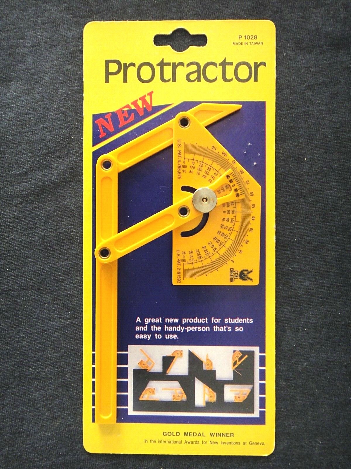 Adjustable Protractor P 1028 "Gold Medal Winner Award / New Inventions ...