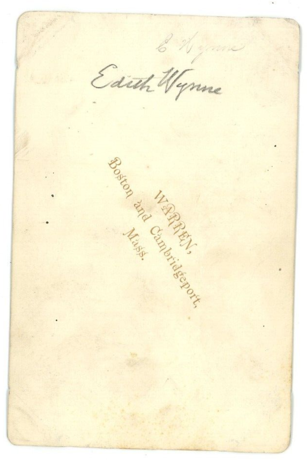 Vintage Cabinet Card Sarah Edith Wynne Welsh operatic soprano Opera ...