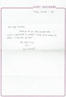 Lettera Scritta A Mano E Firmata Da Maev Alexander | eBay