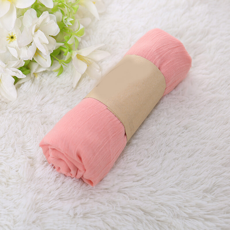 Classic Elegant Plain Cotton Linen Soft Feel Ladies Spring Scarf Shawl ...