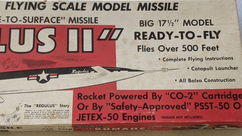 Berkeley REGULUS II Vintage Flying Scale Model Missile Kit - Ready to ...