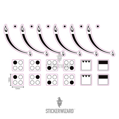 Stove Stickers | Gas Flame | Symbols | Labels | Knob | Oven | Hob ...