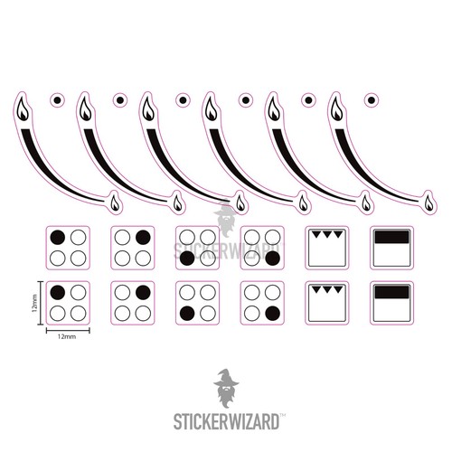 Stove Stickers | Gas Flame | Symbols | Labels | Knob | Oven | Hob ...