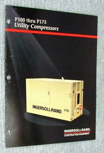 Vintage 1990 Ingersoll Rand Utility Compressor P100 thru P175 Brochure ...
