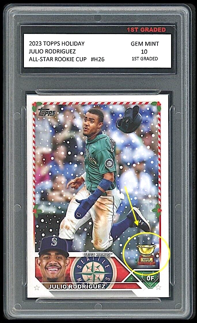 Julio Rodriguez Topps Holiday MLB Gold Rookie Cup Card #H26 MLB Seattle ...