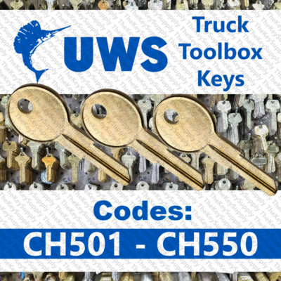 ( 3 ) Three UWS Truck Tool Box Keys / Select your key code / Series ...