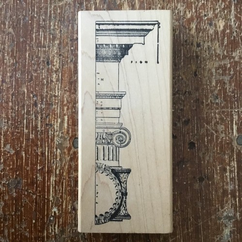 NEW! Just for Fun Column Sketch Architecture Building Wood Mount Rubber ...