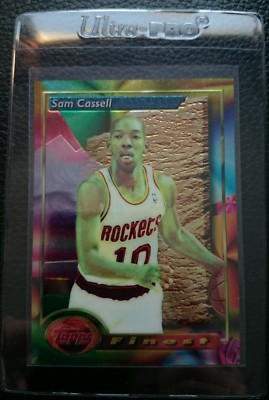1993 94 TOPPS FINEST #169 SAM CASSELL ROOKIE CARD RC HOUSTON ROCKETS ...