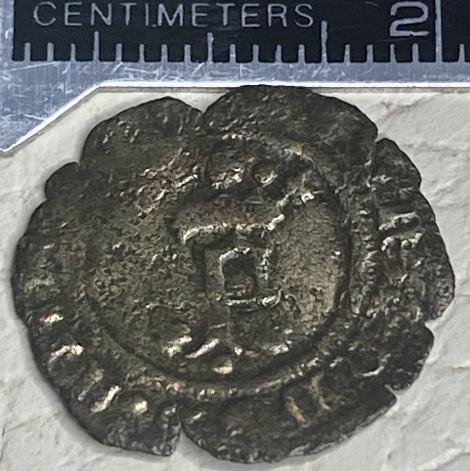 Medieval Spanish Coin 1497-1566 Nice Details King Ferdinand Queen ...