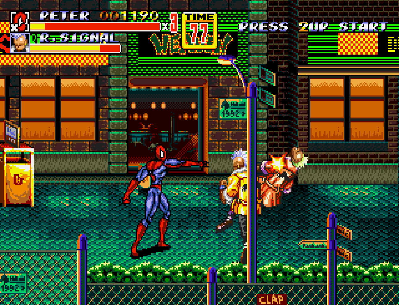 Spiderman in SOR2 for Sega Genesis + case & cover art. | eBay