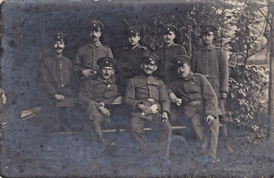 Portrait of German Army Infantry Officers at Field Camp 1916 WW1 RPPC ...