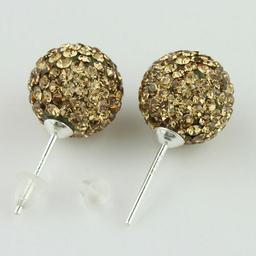 Stud Earrings Wholesale Sparkle Czech Crystal – 10mm & 12mm Round ...