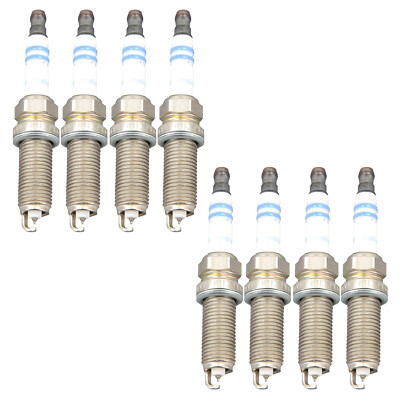 Bosch OE Fine Wire Double Iridium Spark Plug Set (8 Pieces) For Nissan ...