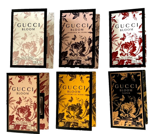 GUCCI BLOOM Set of 6 For Women Perfume Collection Sample Spray Vials ...