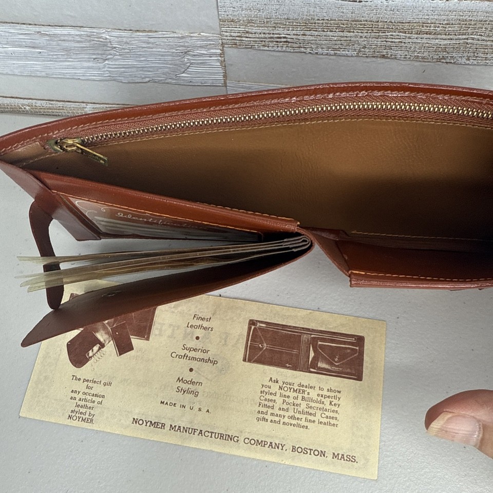 Vintage leather billfold Prince Gardner Noymer | eBay