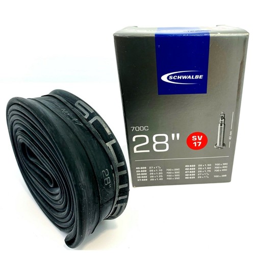 700c Bike Inner Tube Schwalbe SV17 700x28-47c 40mm Presta Black ...
