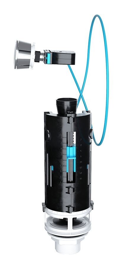 LONG CABLE Toilet Push Button Adjustable Dual Flush Cistern Syphon Drop ...