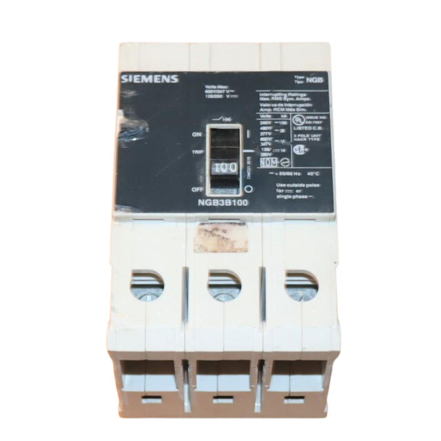 Siemens ITE Circuit Breaker NGB3B100 100 Amp 600v 3 Pole for sale ...