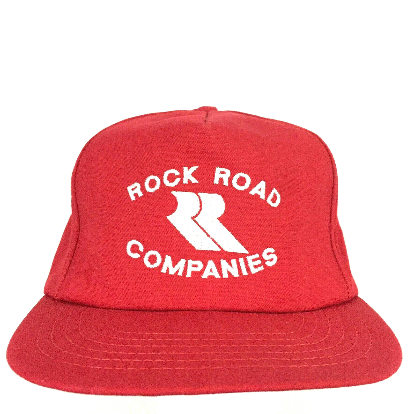 Vtg Rock Road Companies Cap Script Logo Made USA Snap… - Gem