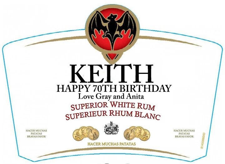 Bacardi Bottle Label