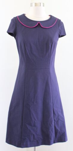 Boden Navy Blue Peter Pan Collar Ponte Knit A Line Dress Size US 4R 4 ...