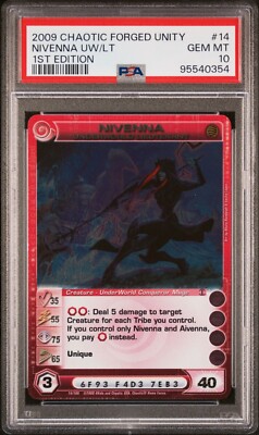 PSA 10 NIVENNA UNDERWORLD LIEUTENANT - Max Energy - Rare Chaotic Card ...