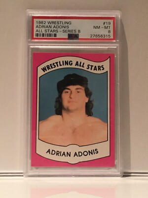 1982 Wrestling All Stars Adrian Adonis PSA 8 on Ebay. WWF Tag Champ AWA ...