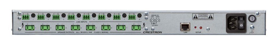 Crestron AMP-8075 8-Channel Power Amplifier 75W/Ch., 4/8 Ohm or 70V NEW ...