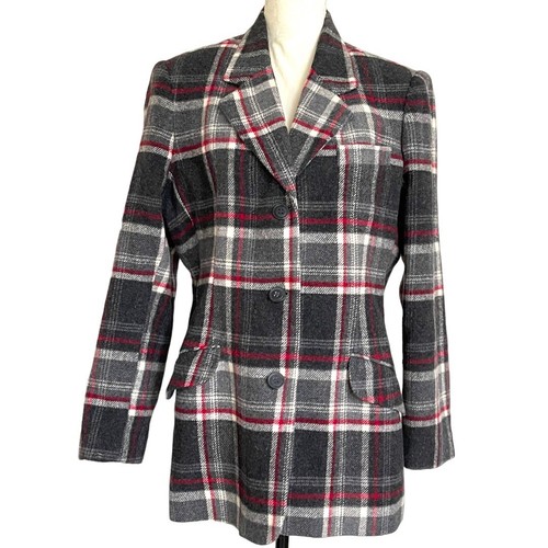 White Stag Woolen Blazer Jacket Grey Check Size L/XL | eBay