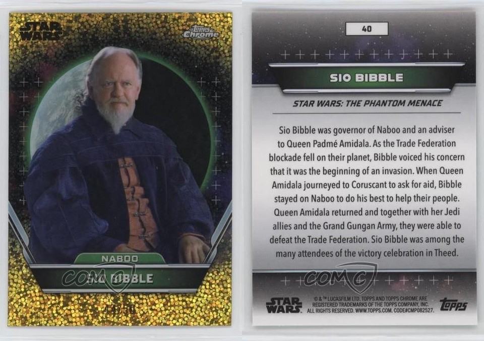 2024 Topps Chrome Star Wars Hyperspace Naboo 44/50 Sio Bibble #40 17uv ...