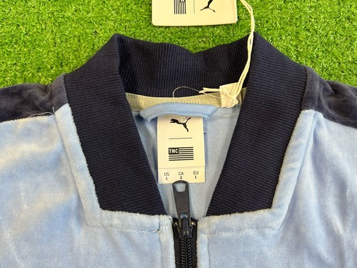 New Puma X TMC Nipsey Hussle Velour Blue Colorblock Jacket Large ...