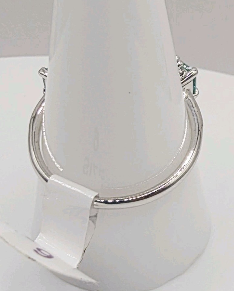 Bomb Party RING Size 9 Teal Blue Color Rhodium PLATING NO BAG | eBay