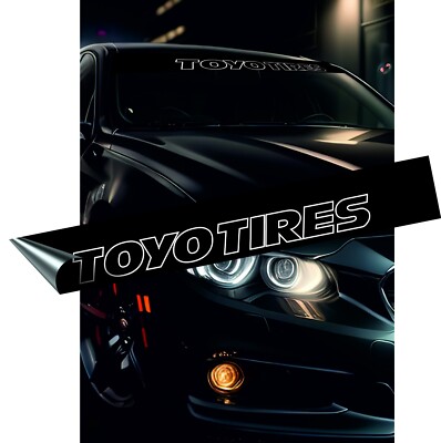 TOYO TIRES WINDSHIELD Vinyl Decal Stickers graphics OUTLINE Tuning | eBay