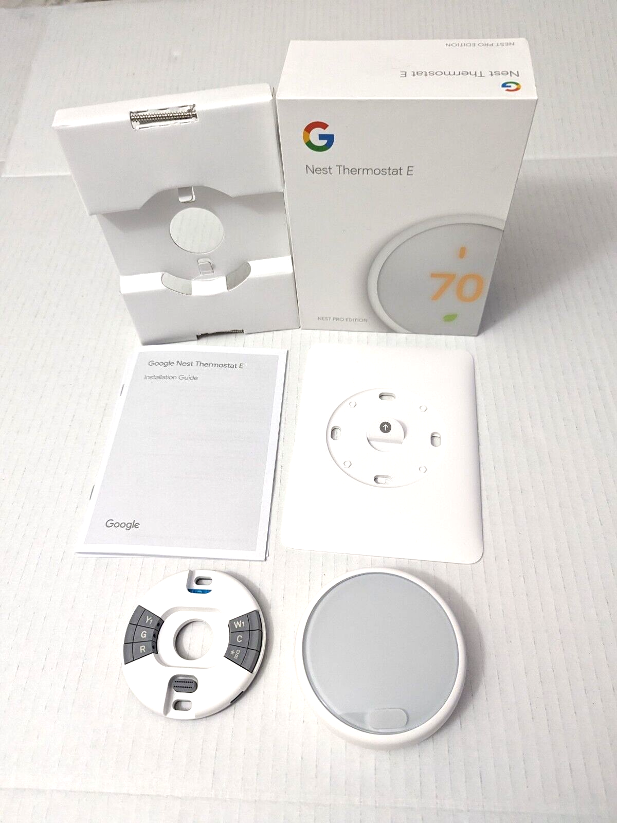 Google Nest Thermostat E - White (T4000ES) Remote Control Wi-Fi ...