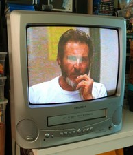 Bush TV VHS VCR Combi BTV18SIL/VA 14" CRT Video & Remote Retro Gaming ...
