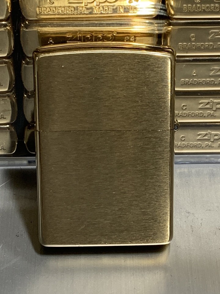 Zippo Brushed Brass Zippo Lighter case Only NO/BOX | eBay