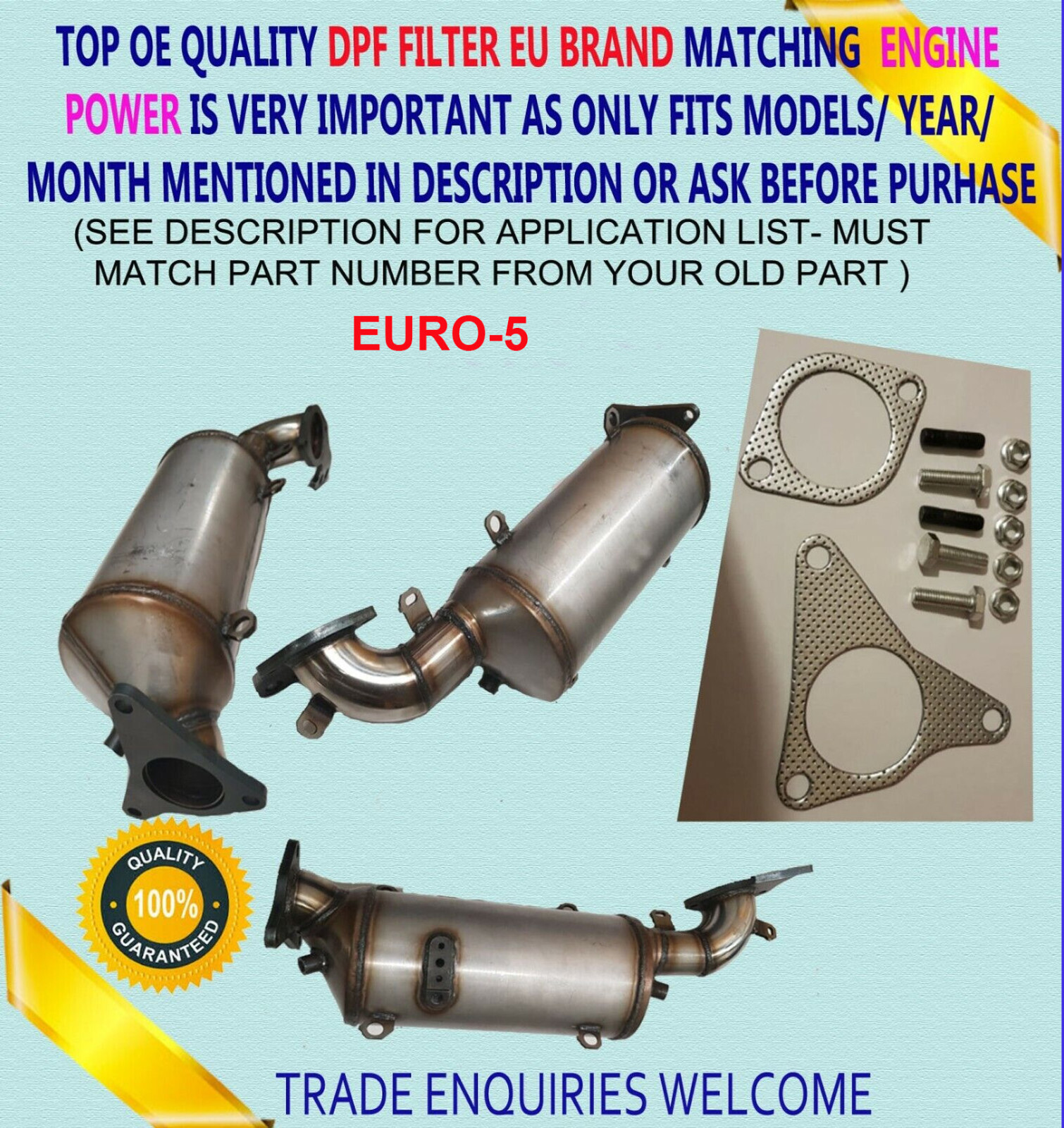 FITS SUBARU IMPREZA FORESTER LEGACY OUTBACK 2.0 DIESEL PARTICULATE ...
