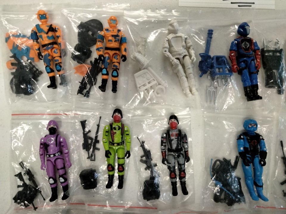 GI Joe Black Major Lot Alley Viper, BAT, Eel, HISS, Snake Eyes 6 Random ...