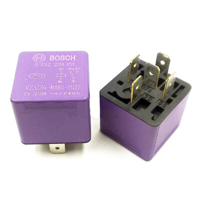 2PCS BOSCH 0332209151 V23234-A0001-Y037 12V 20A/30A Automotive Relay ...
