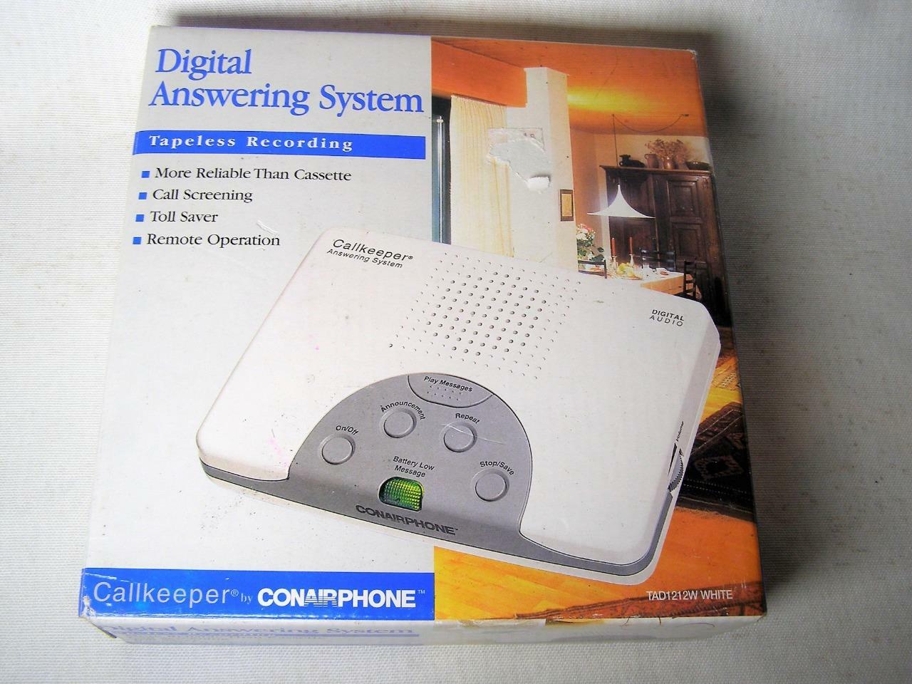 CONAIRPHONE Digital Answering System Callkeeper Tapeless Recording TAD1212 *NEW* | eBay