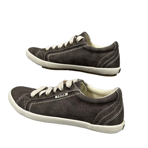 Taos Star Canvas Chocolate Washed Sneakers Size 5.5 | eBay